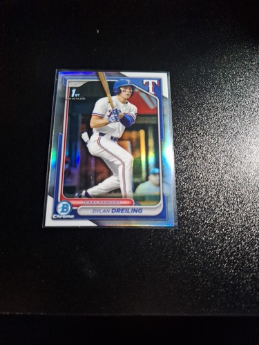 2024 BOWMAN DRAFT CHROME REFRACTOR SP #BDC-42 DYLAN DREILING TEXAS ...