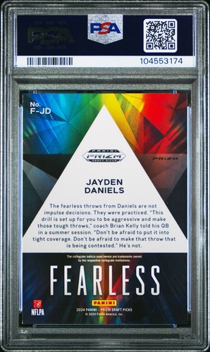 2024 Prizm Draft Picks - Fearless Red Ice Prizm #F-JD Jayden Daniels ...