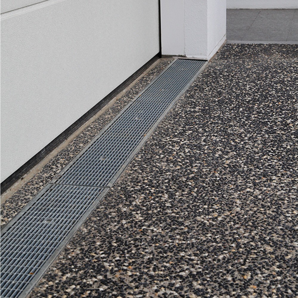 SAB Galvanised Heel Guard Stormwater Driveway Grated Drain Channel 100 ...