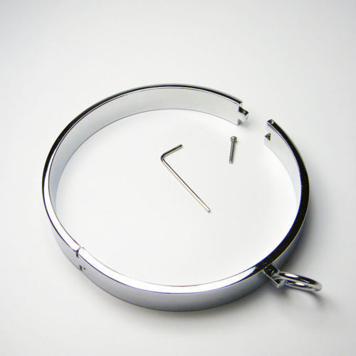 Stainless Steel/Metal Lockable Slave Neck Collar Choker Bondage ...