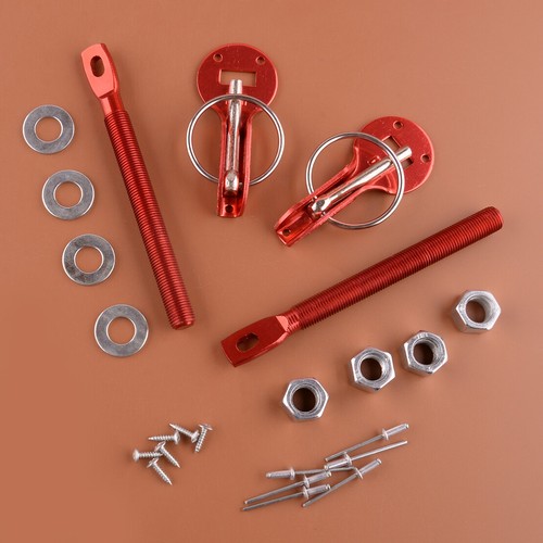 Universal Mount Bonnet Hood Latch Pins Lock Catch Kit Racing Sport ...