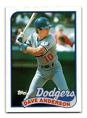 Dave Anderson 1989 Topps #117 Los Angeles Dodgers Centered Mint | eBay