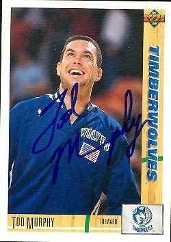 Tod Murphy autographed Basketball Card (Timberwolves) 1991 Upper Deck ...