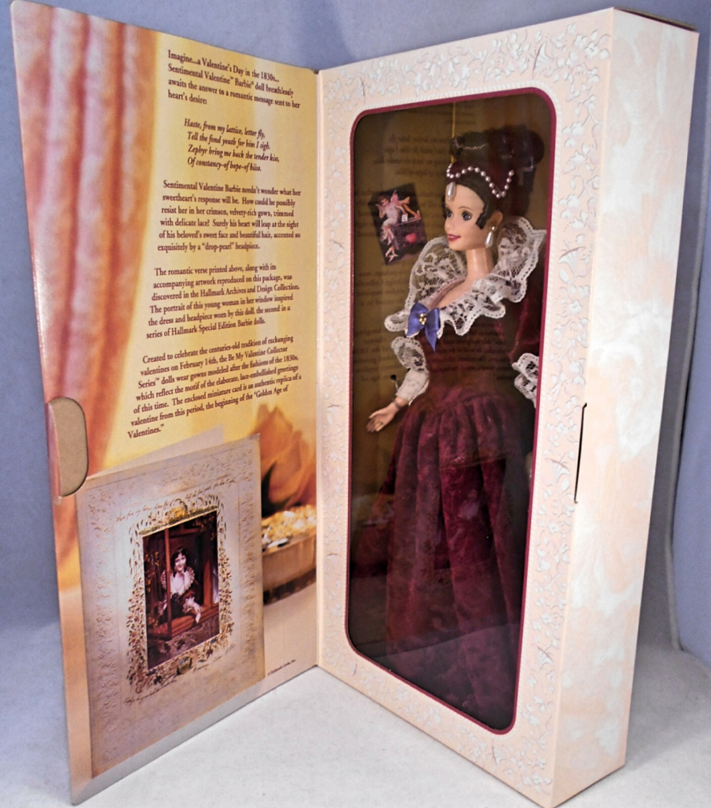 Sentimental Valentine Barbie Doll 1997 Hallmark Brunette Original Box ...