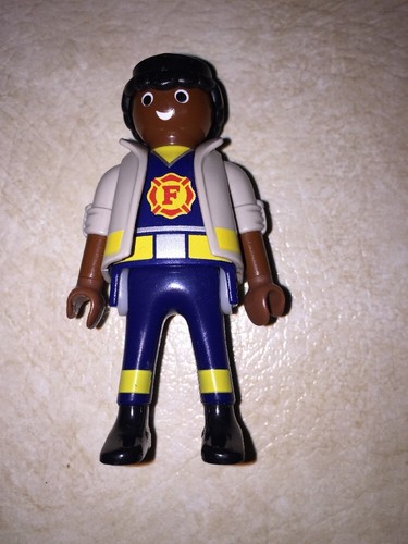 Vintage 1997 - Playmobil Fire Chief Figure - Geobra - LOOSE No Helmet ...