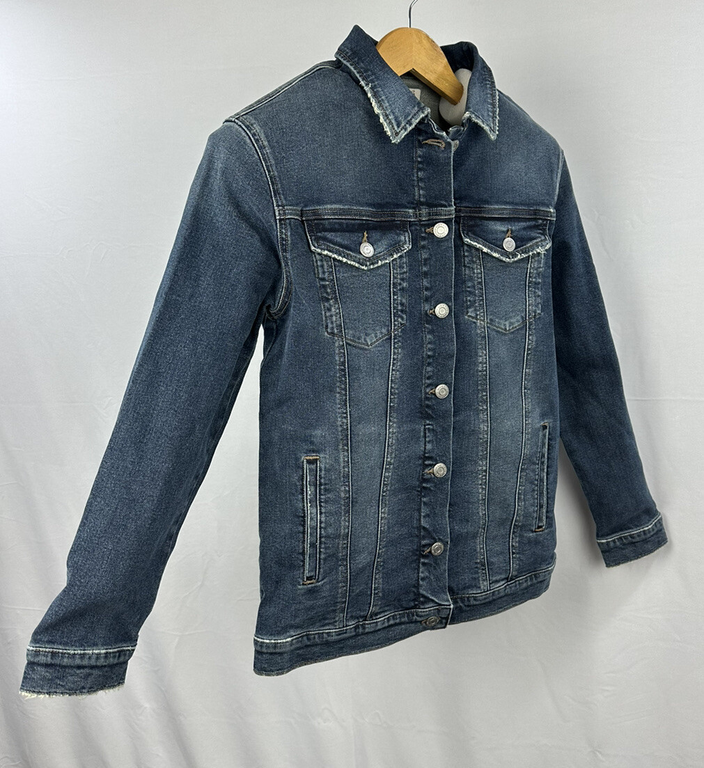 MAVI Jeans Denim Jacket Womens Small JILL Blue Designer Cotton Stretch ...