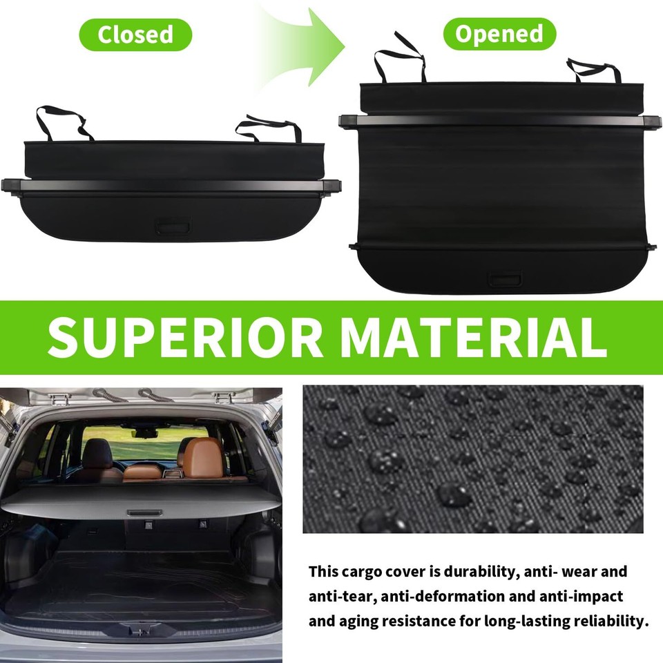For 2025 Subaru Forester Tonneau Cargo Cover Security Trunk Shield ...