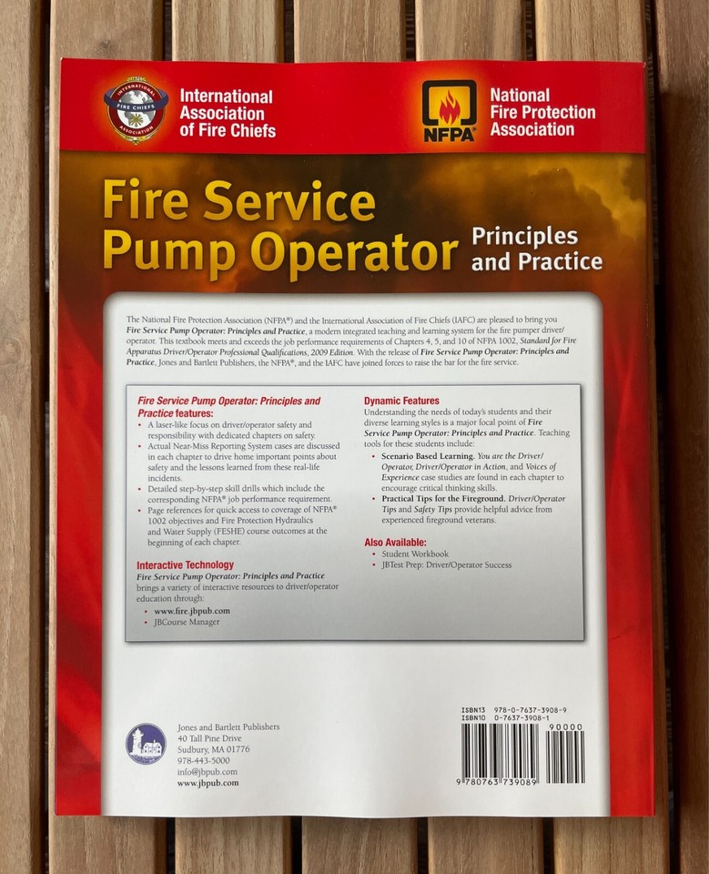 Fire Service Pump Operator: Principles And Practice (NFPA)(First ...