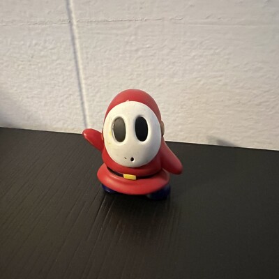 Shy Guy Mini Figure 2007 Nintendo Super Mario Bros Toy Red Cloak White ...