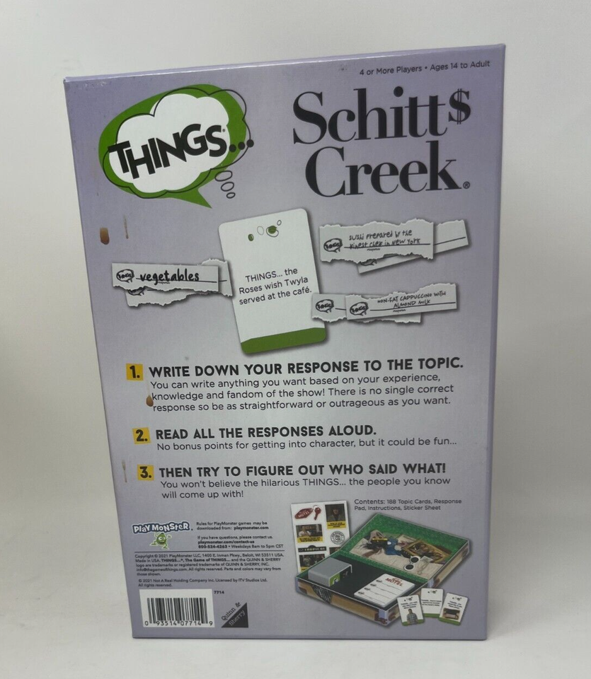 Shitt$ Creek Things Edition Brand New Sealed Game Play Monster | eBay