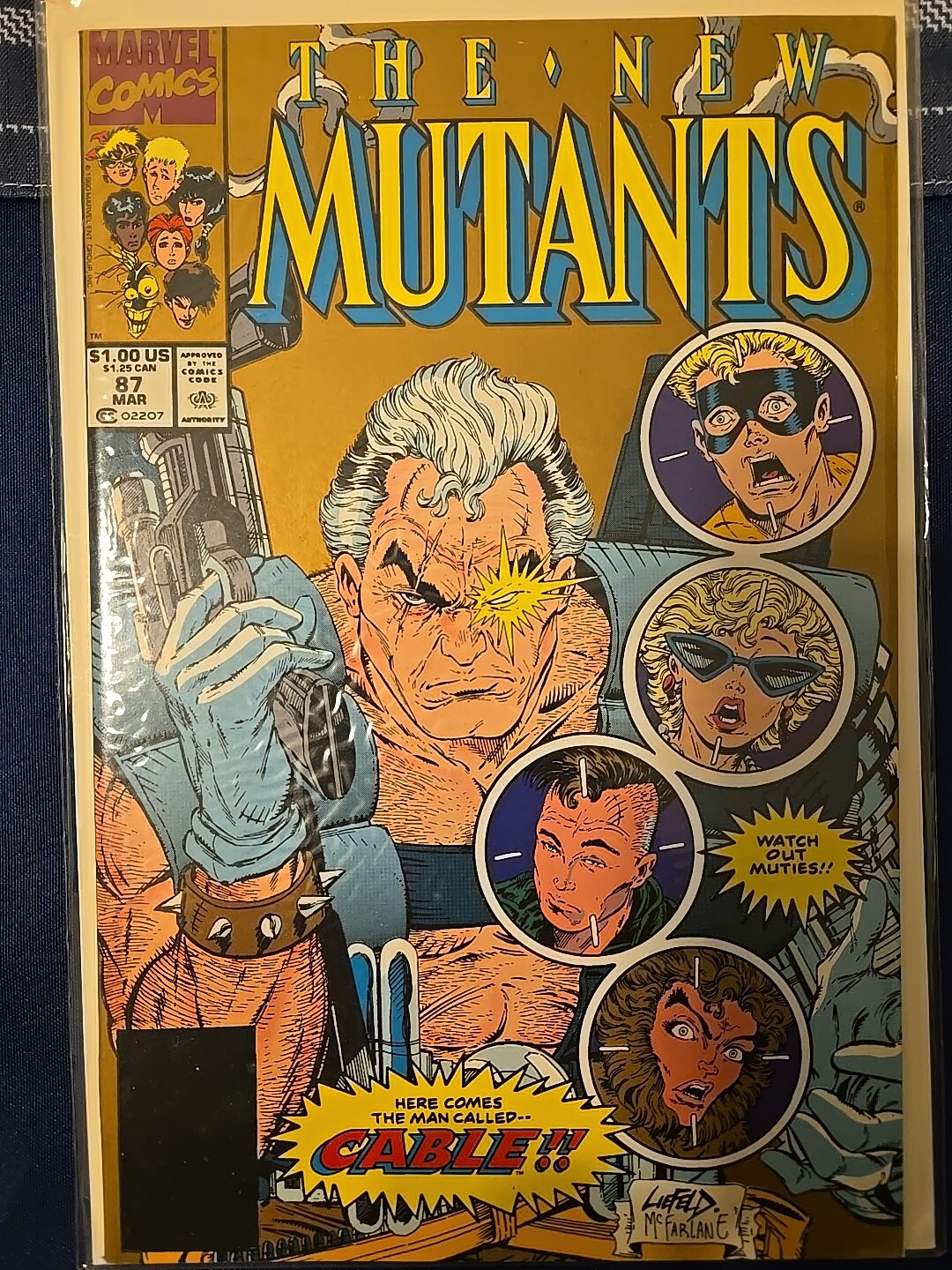 New Mutants #87-1990-1st appearance of Cable-McFarlane/Liefeld Cover ...