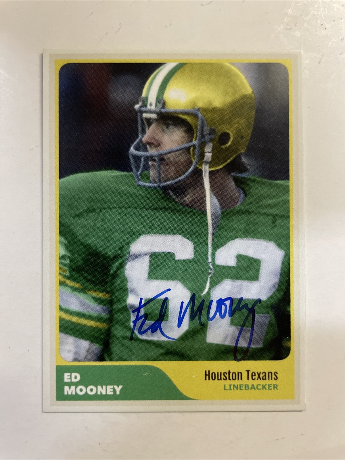 Ed Mooney Autographed Custom WFL Football Card Houston Texans A-97 | eBay