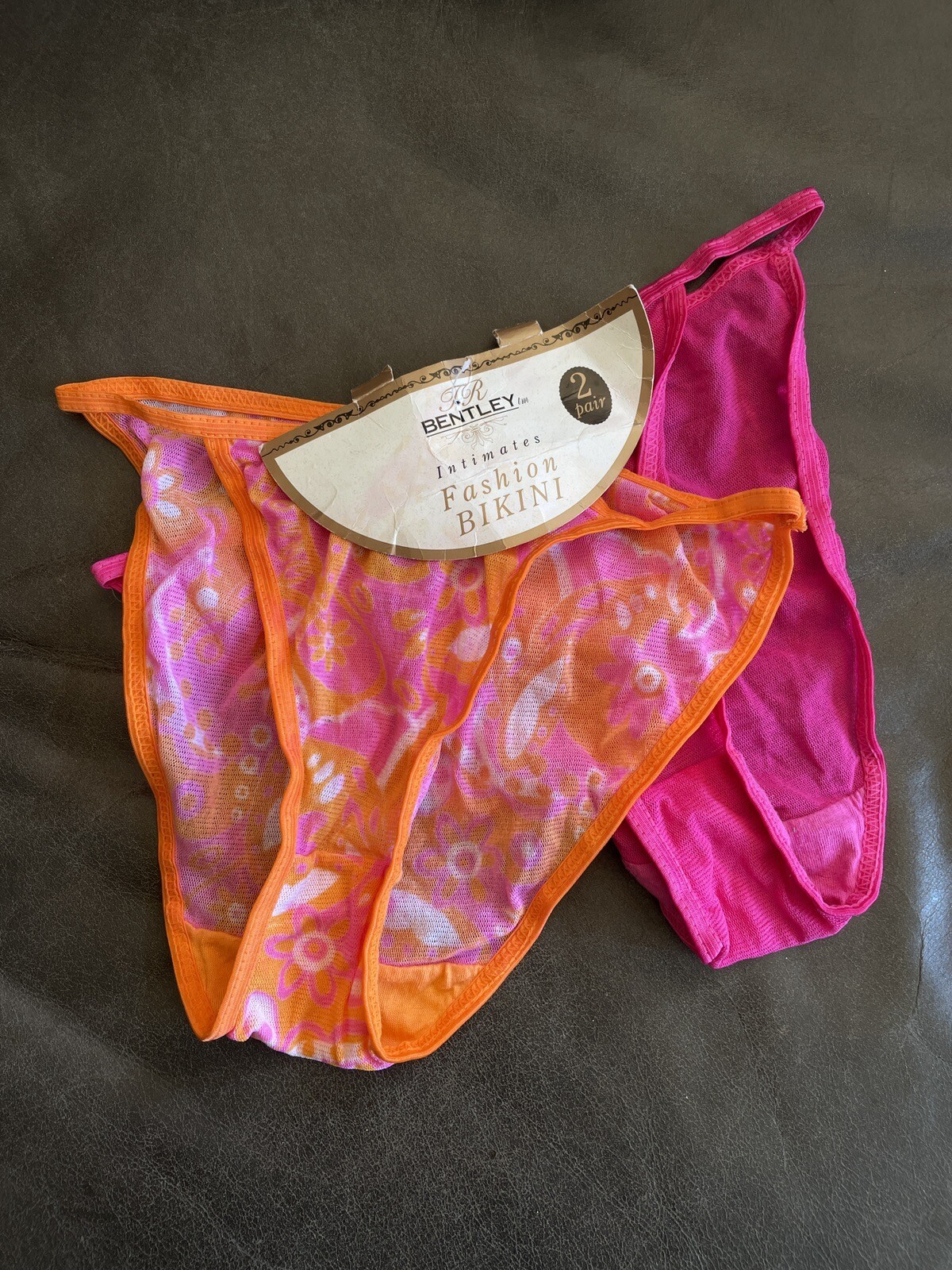 VTG Set Second Skin Mesh Hi-Cut String Bikini 1990s P… - Gem