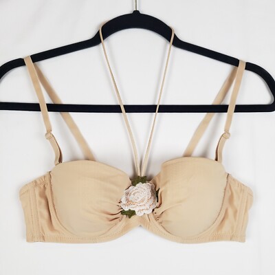 Avon Bra Designer Label 36A 6-Way Adjustable Strap Back Closure Beige ...