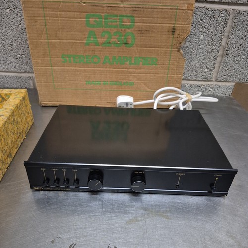 QED A230 Stereo Amplifier with original box and foam packaging A230s ...