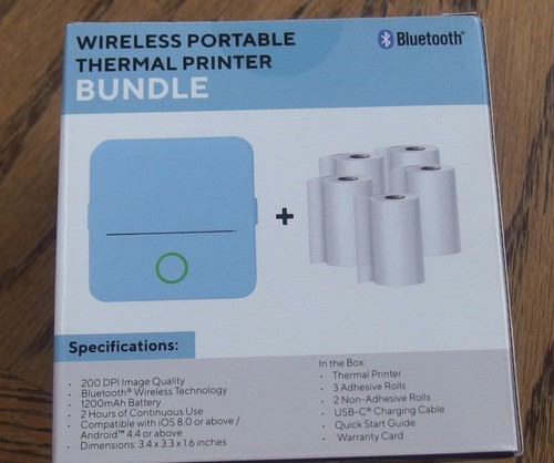 Core Innovation Wireless Portable Thermal Bluetooth Printer Bundle ...