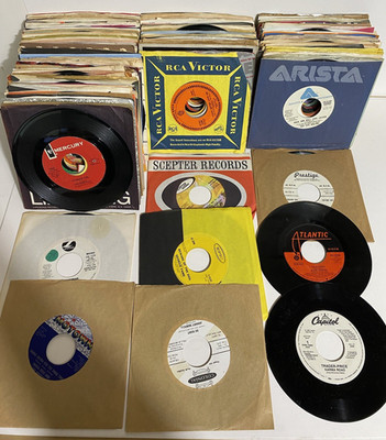 45 RPM Record Lot of 200 + Vintage 60s 70s Soul Rock VG Vinyl DJ Promo ...