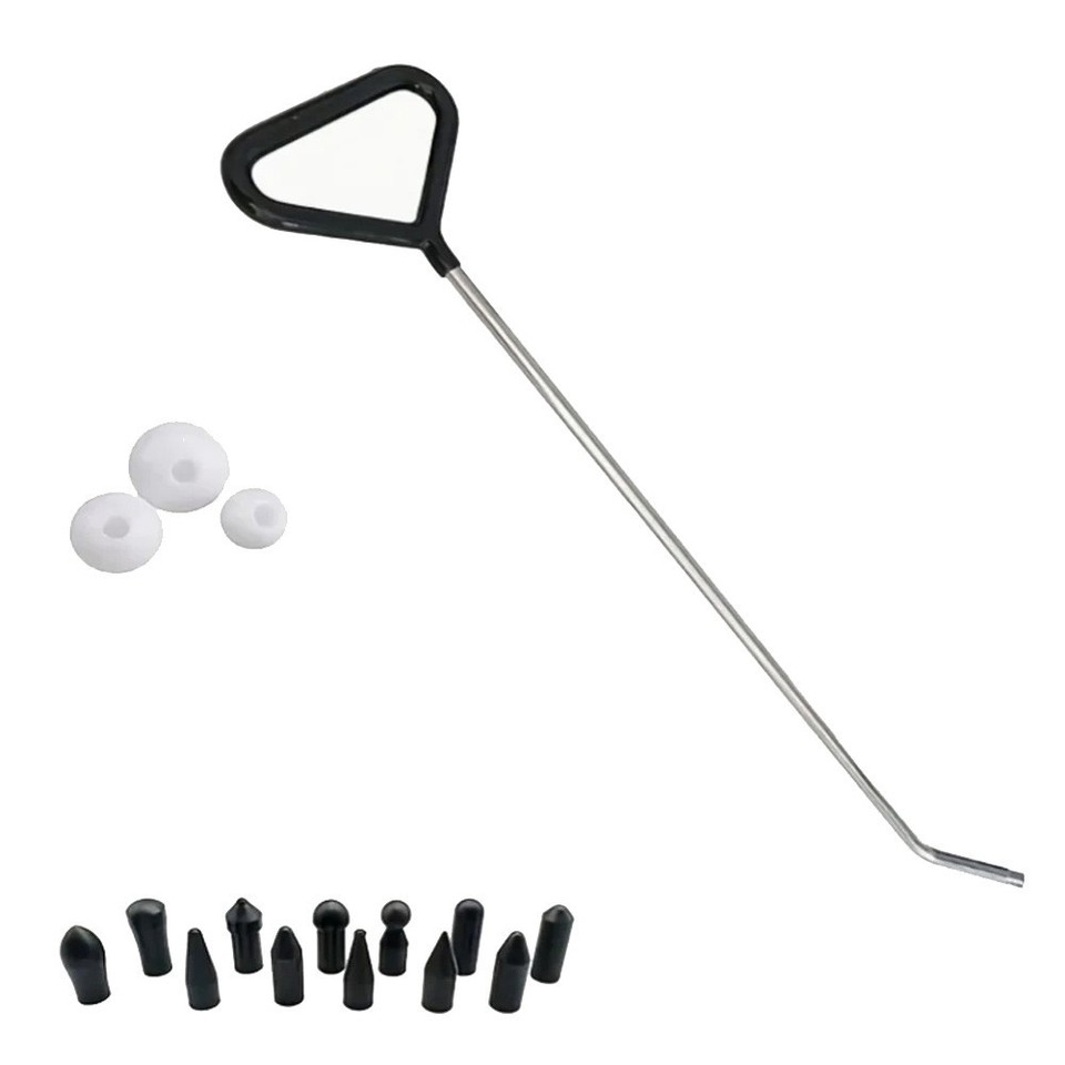 Car Dent Repair Head Crowbar Set with Hooks and Push Rods Stainless ...