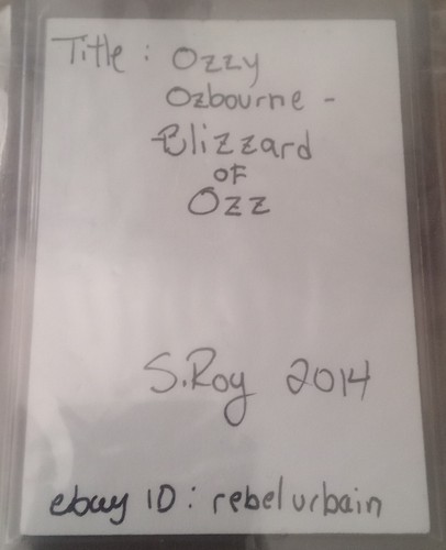 OZZY OSBOURNE 1 /1 HAND DRAWN BLIZZARD OF OZ ARTIST S ROY 2014 SIGNED ...