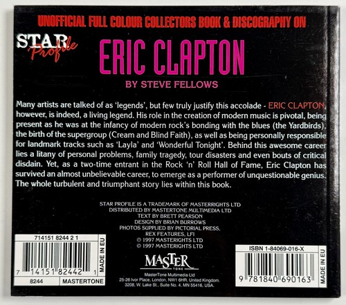 ERIC CLAPTON Rare Color Collectors Book & Audio Documentary CD, 1997 ...