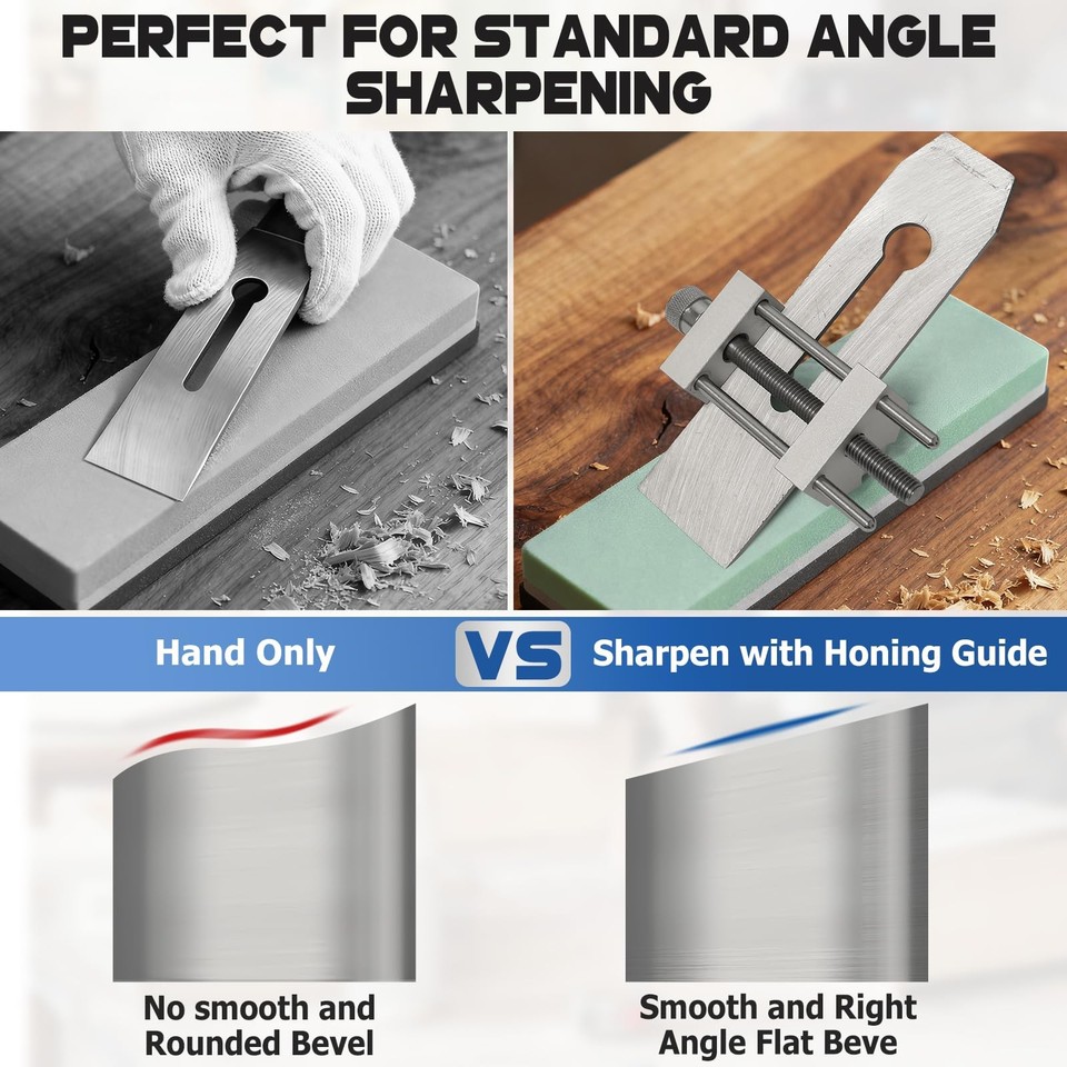 Chisel Sharpening Jig, Precise Honing Guide System with Adjustable ...