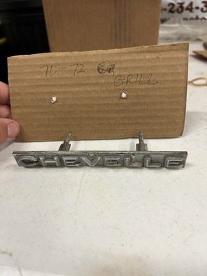 1970-72 Chevrolet Chevelle =Grille Vintage Emblem Badge Logo Nameplate ...