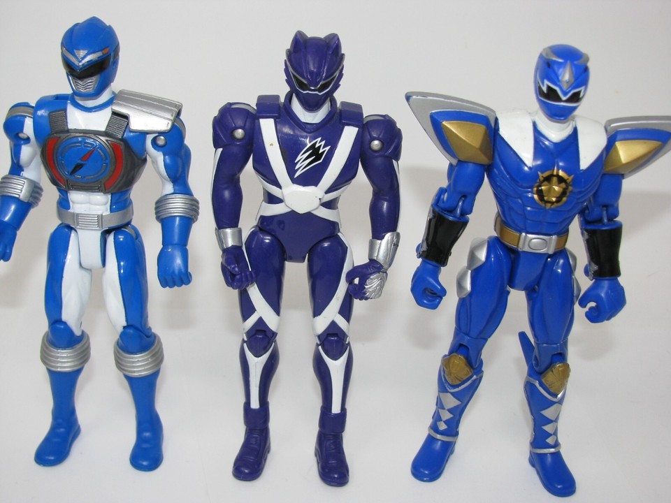 Power Rangers Jungle Fury Purple Wolf Blue Dino Thunder Blue Operation ...
