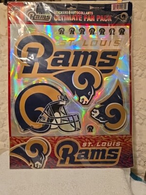 VINTAGE RARE. St Louis Rams Ultima 12"x16" Fan Pack Logo Decal Sheet ...