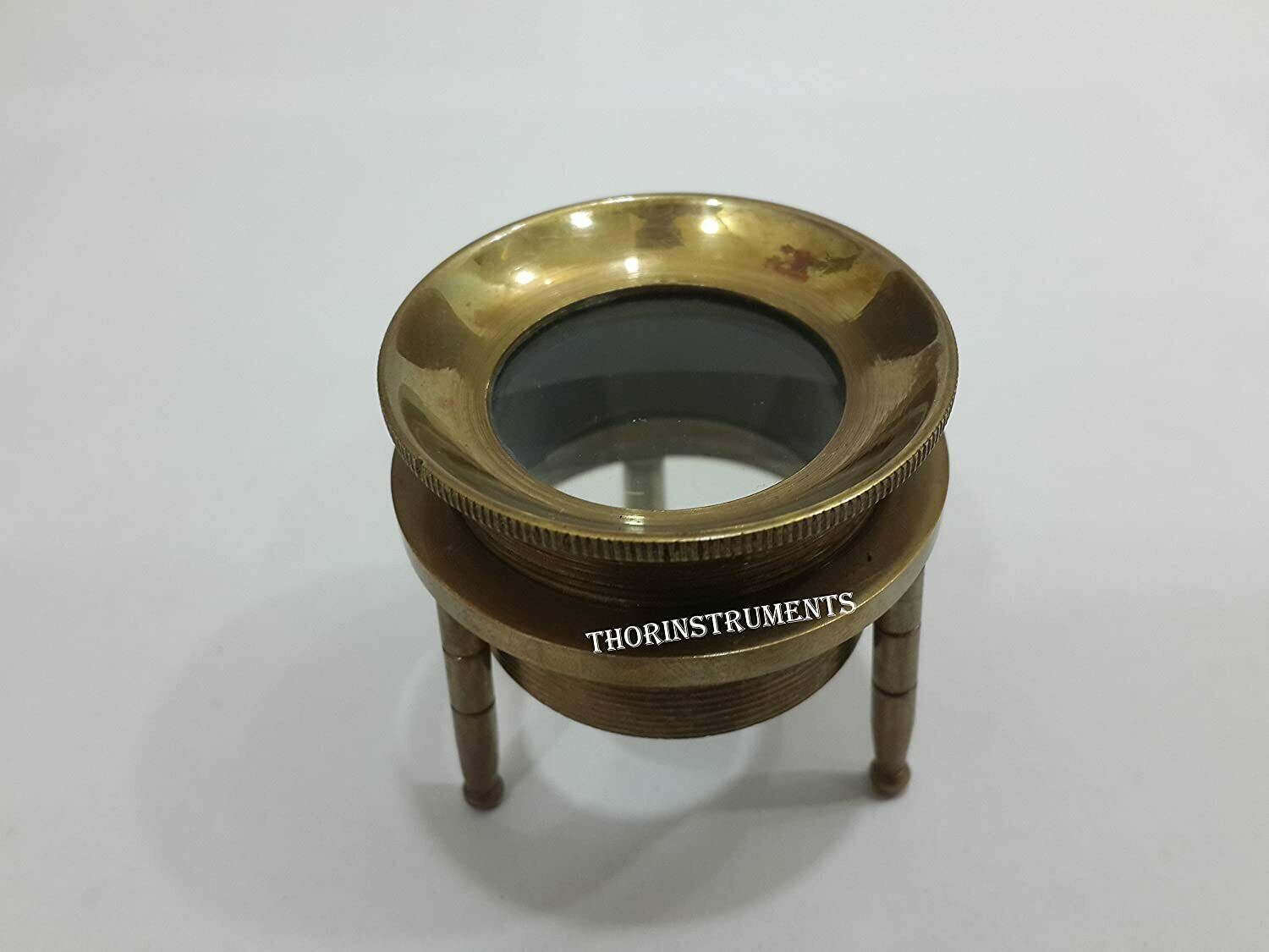 Antique Brass Chart Magnifier - Magnifying Glass with Leather Case | eBay