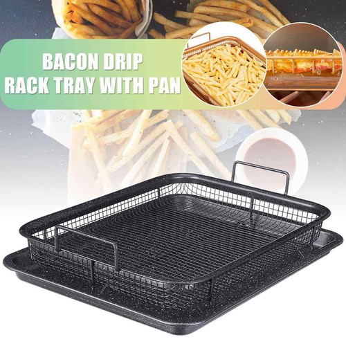 Copper Baking Tray Oil Frying Non-stick Chips Basket Grill Mesh Kitchen ...