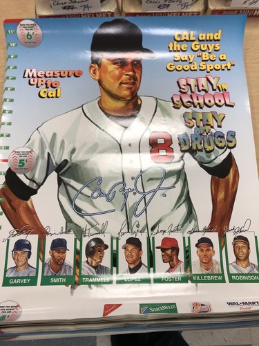 Cal Ripken Jr Stay In School Stay Off Drugs Poster Promo Life Size 20 ...