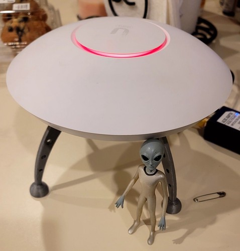 3D Printed Alien UFO Base Stand Support for Ubiquiti UniFi U6 Long ...