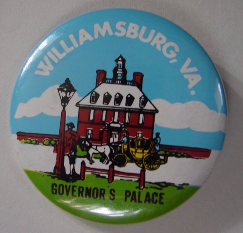 Williamsburg Virginia Governor's Palace Button Pinback 1980 EUC VA ...