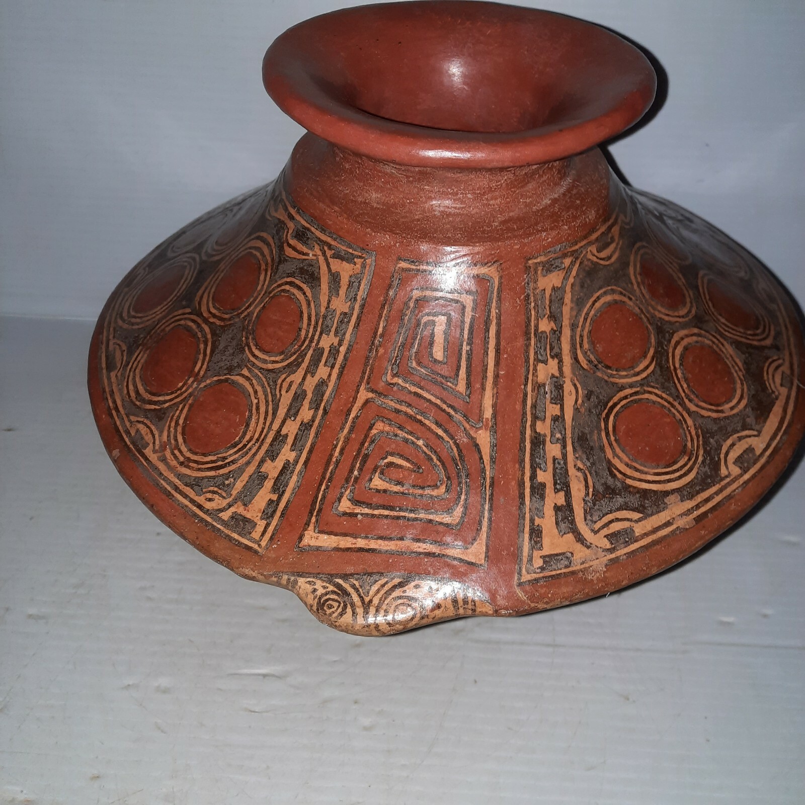 Pre-Columbian Panamanian Conte Cocle Sea Turtle Pottery Jar Vessel ...