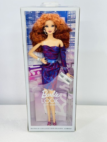 2014 The Look City Shine Barbie Doll Black Label Redhead New In Box | eBay