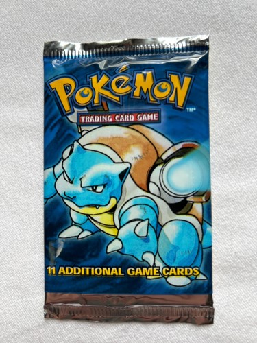 WOTC Pokemon Base Set Unlimited Booster Pack UNWEIGHED Blastoise Art | eBay