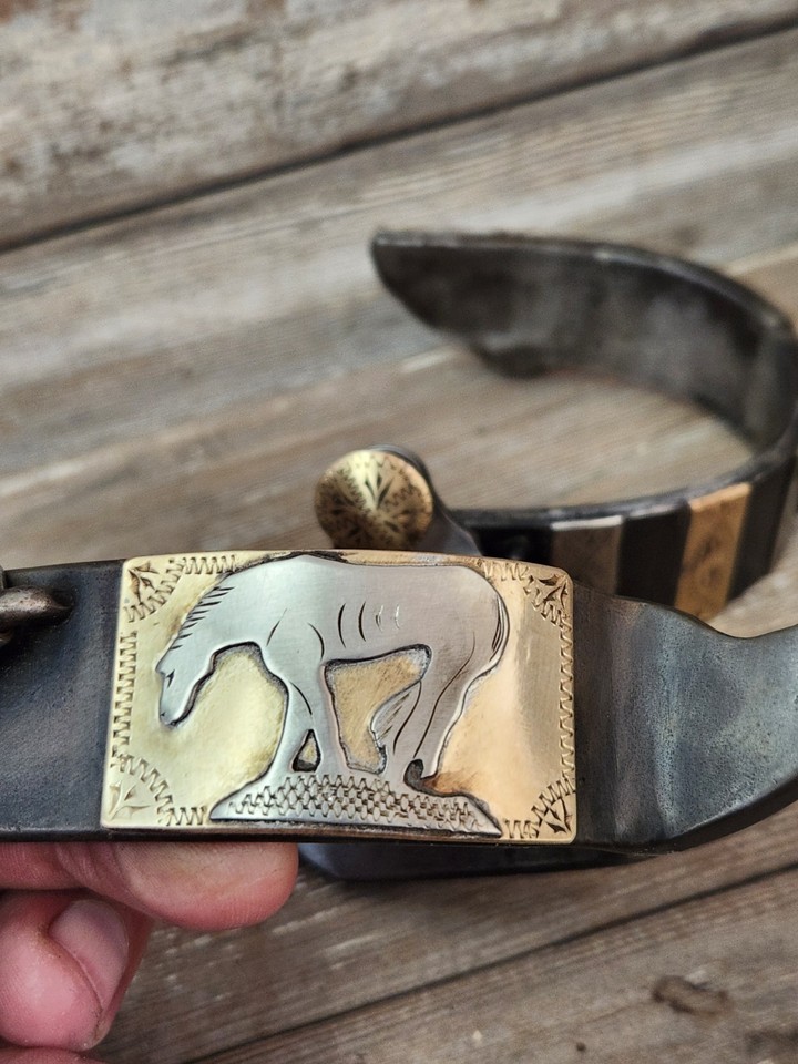 Silver Mounted Heavy Spurs Marked Double Mounted | eBay