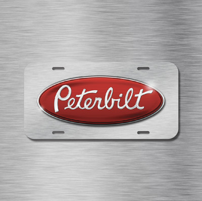 Peterbilt Vehicle Front License Plate Auto Car Tag Semi Truck | Rear ...