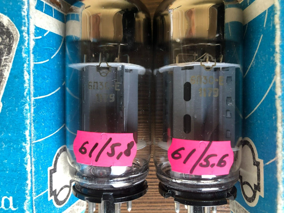 2x NEW VINTAGE MILITARY 6P3S-E (1540, 6L6, 5881, 6L6GC) MATCHED PAIR ...