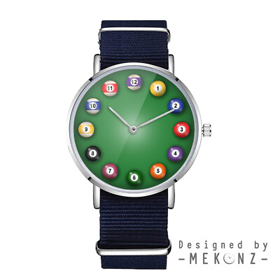 Billiards Wristwatch, Pool Watch Wristwatch Men Women Nylon Watch ...