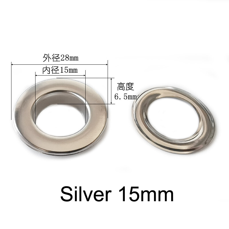 8mm/10mm/12mm/14mm Metal Plane Silver Gold Solid Brass Grommets Eyelets ...