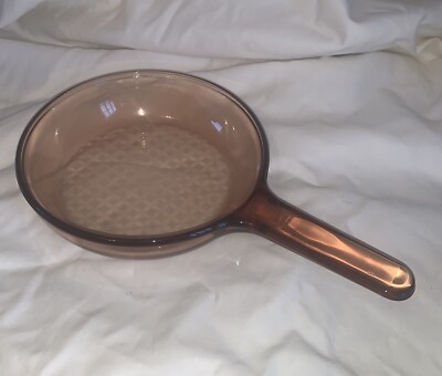 Vintage Vision Ware 7” Skillet Fry Pan Amber France Corning Pyrex | eBay