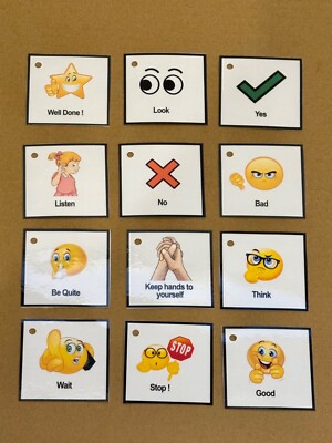 🇦🇺12 Behaviour Visual Picture communication aid Autism NDIS Special ...