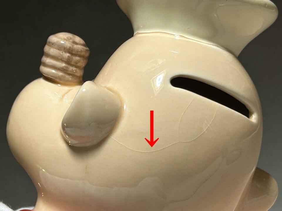 2 Vtg King Features KFS Ceramic POPEYE Head Face Figurine Coin Piggy ...