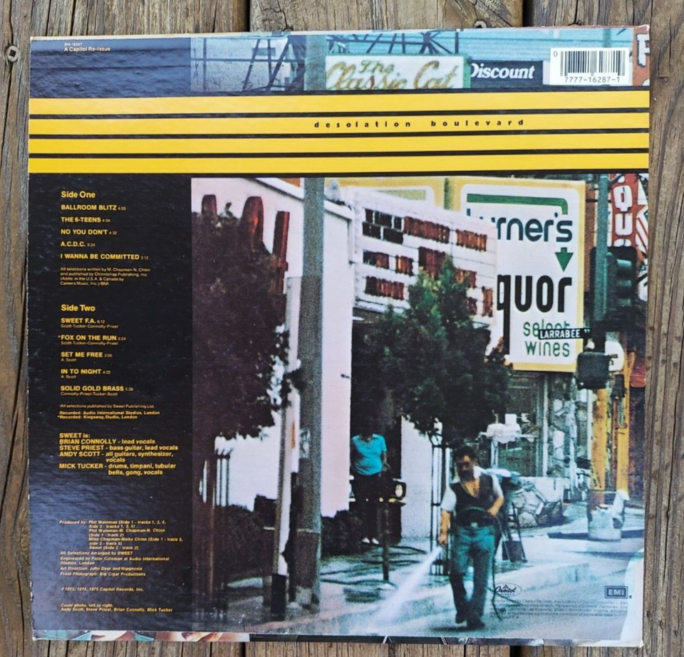 Sweet Desolation Boulevard , 33 RPM, LP 1974, Capital Re-Issue, Good ...