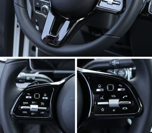 For Benz GLA W156 2021-2023 2024 Glossy Black Steering Wheel Control ...