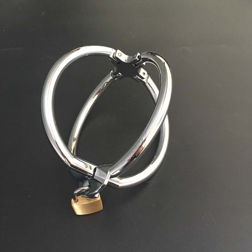 Stainless Steel Cross Handcuffs Lockdown Wrist Cuffs Shackle Binding ...