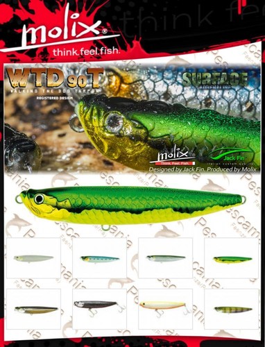 artificiel spinning Molix walking the dog WTD9T 9cm 10gr top water | eBay
