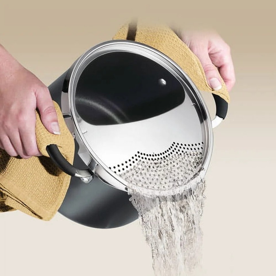 Tramontina 6 Quart Lock and Drain Charcoal Gray Pasta Pot | eBay