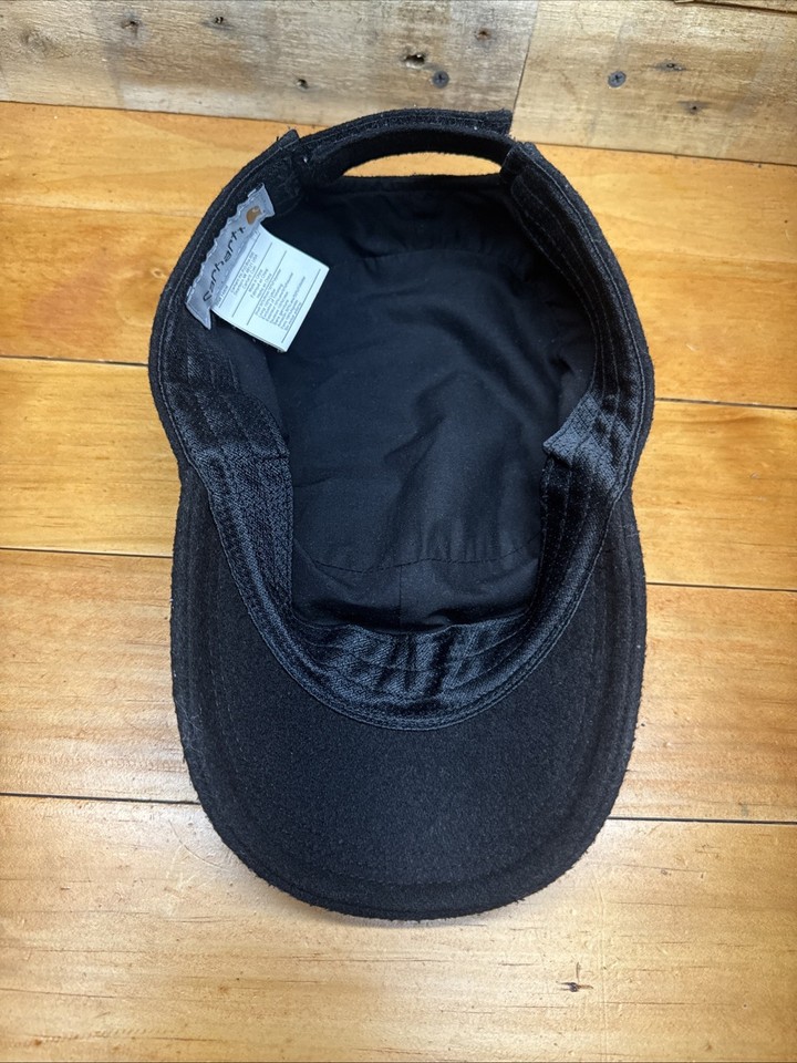 Carhartt Wool Blend Cadet Cap Military Style Hat Adjustable Black ...